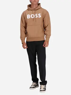 Hugo Boss Logo Print Drawstring Hoodie