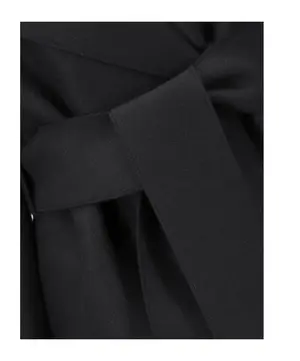 Harris Wharf London Belted Clutch Coat - Black