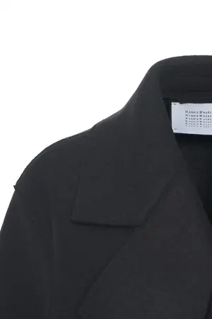 Harris Wharf London Belted Clutch Coat - Black