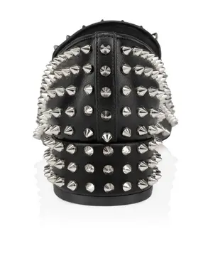 CHRISTIAN LOUBOUTIN Spikeasy Slip-on Loafers With Studded Heel