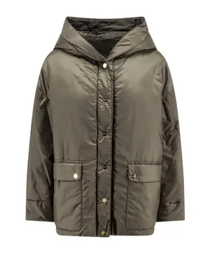 Max Mara Buttoned Hooded Jacket