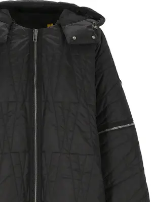 Moncler Quilted Hooded Down Jacket - Black