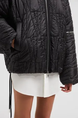 Moncler Quilted Hooded Down Jacket - Black