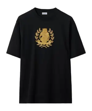 Burberry B Crest Cotton T-shirt - Black