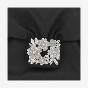 ROGER VIVIER Rv Bouquet Strass Buckle Drape Clutch Bag