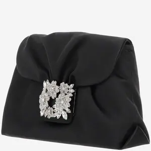 ROGER VIVIER Embellished Drape Clutch Bag