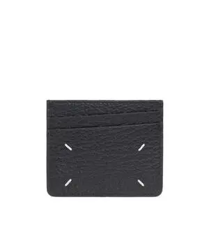 MAISON MARGIELA Pebbled Effect Cardholder - Black