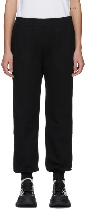Alexander McQueen Logo Printed Jersey Joggers - Black