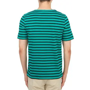 Saint James Striped Graphic T-shirt - Green