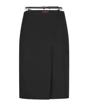 Gucci Horsebit Detail Wrap Skirt - Black