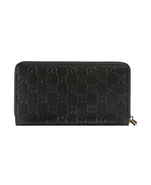 Gucci Cat Head Inlaid Zipper Wallet