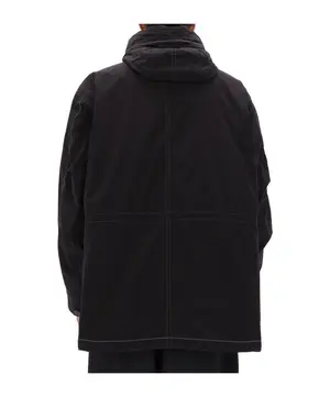 AND WANDER Hooded Casual Jacket With Reflective Stitching