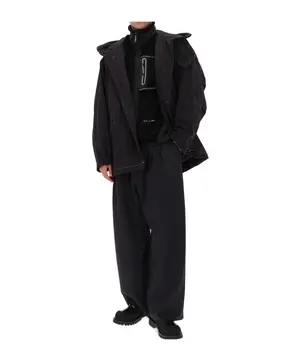AND WANDER Hooded Casual Jacket With Reflective Stitching