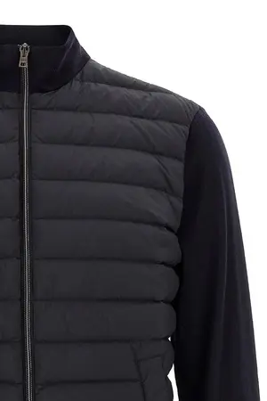 Herno Quilted Zipped Down Jacket - Blue