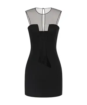 NENSI DOJAKA Sheer Insert Mini Dress