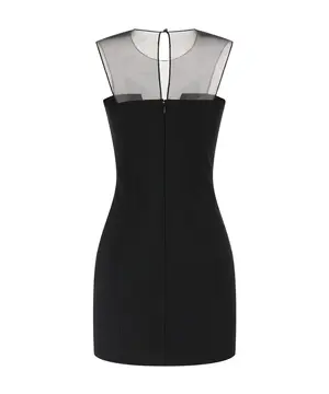 NENSI DOJAKA Sheer Insert Mini Dress