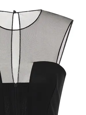 NENSI DOJAKA Sheer Insert Mini Dress