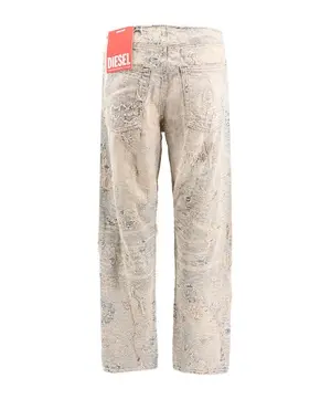 DIESEL® Distressed Logo Patch Jeans
