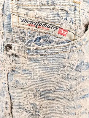 DIESEL® Distressed Logo Patch Jeans