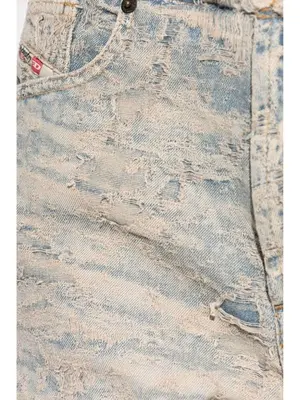 DIESEL® Distressed Logo Patch Jeans