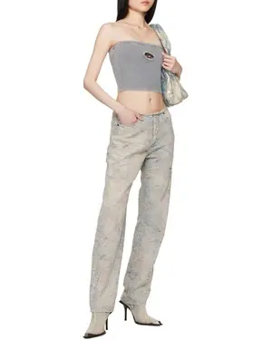 DIESEL® Distressed Logo Patch Jeans