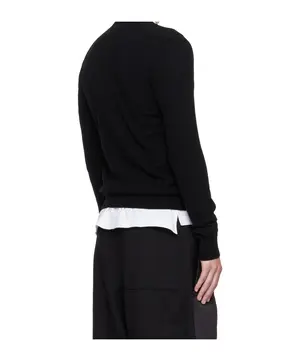 Play Comme Des Garcon Cardigan With Embellished Logo Patch