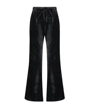 Fendi Wide-leg Velvet Drawstring Pants