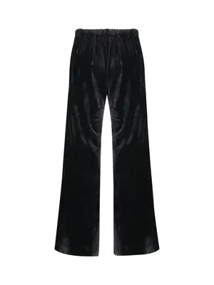 Fendi Wide-leg Velvet Drawstring Pants