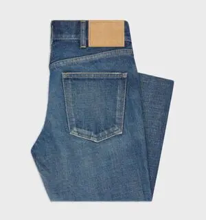 Celine Pearl Jeans In Dark Union Wash Denim
