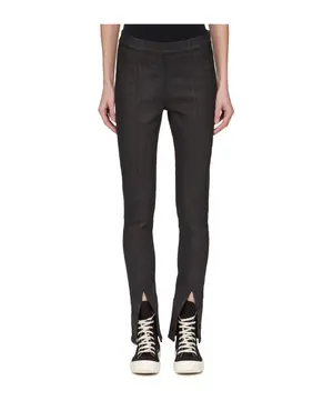 Rick Owens Slim-fit Jeans With Front Leg Seam And Calf Slit