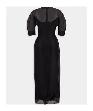 Gabriela Hearst Short Sleeve Crew Neck Dress