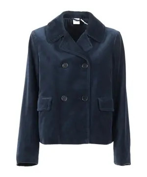 Aspesi Double-breasted Velvet Jacket - Black