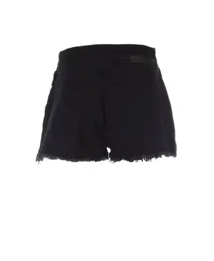 BEN TAVERNITI UNRAVEL PROJECT High-waisted Button-front Denim Shorts With Frayed Hem