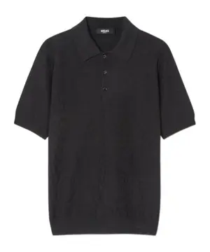 Versace Barocco-jacquard Short-sleeved Polo Shirt