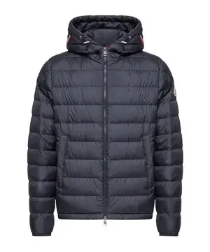 Moncler Vermielle Short Hooded Down Puffer Jacket - Navy