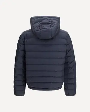 Moncler Vermielle Short Hooded Down Puffer Jacket - Navy