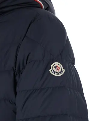 Moncler Vermielle Short Hooded Down Puffer Jacket - Navy
