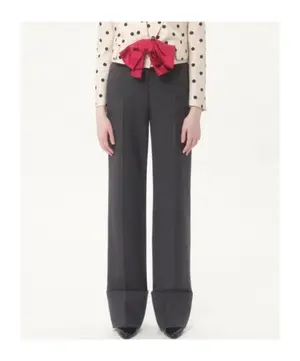 Valentino Garavani High Waist Straight Leg Trousers