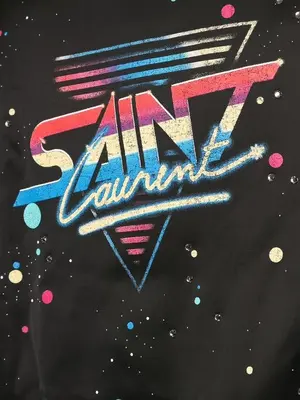 Saint Laurent Logo Print Varsity Jacket
