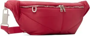 Moncler Quilted Zipped Belt Bag - Agate Red