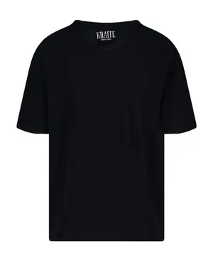 Khaite Mae Logo Patch Crewneck T-shirt In Cotton