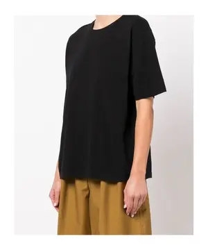 Khaite Mae Logo Patch Crewneck T-shirt In Cotton - Black