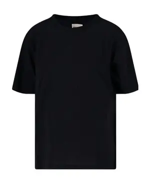 Khaite Mae Logo Patch Crewneck T-shirt In Cotton