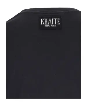 Khaite Mae Logo Patch Crewneck T-shirt In Cotton