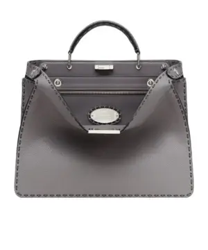 Fendi Peekaboo Iseeu Selleria Medium Tote Bag - Grey