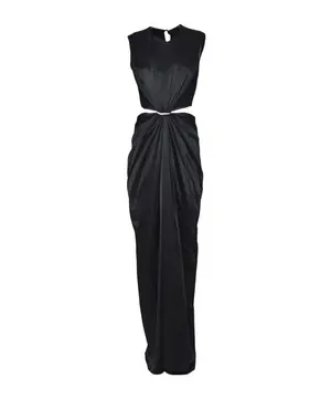 Max Mara Panaro Sleeveless Gathered Maxi Dress - Black