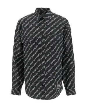 Versace Logo-print Cotton Shirt