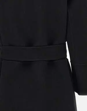Max Mara Belted Long-sleeved Coat - Black