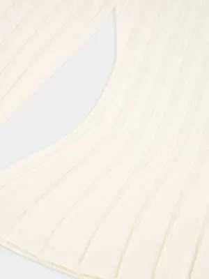 Gabriela Hearst Werner Ribbed Knit Long Sleeve Top - Ivory