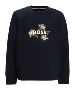 Hugo Boss Floral Embroidered Crewneck Sweatshirt